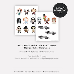 KILLER Halloween Tags Digital Printable Party Decor Horror - Etsy