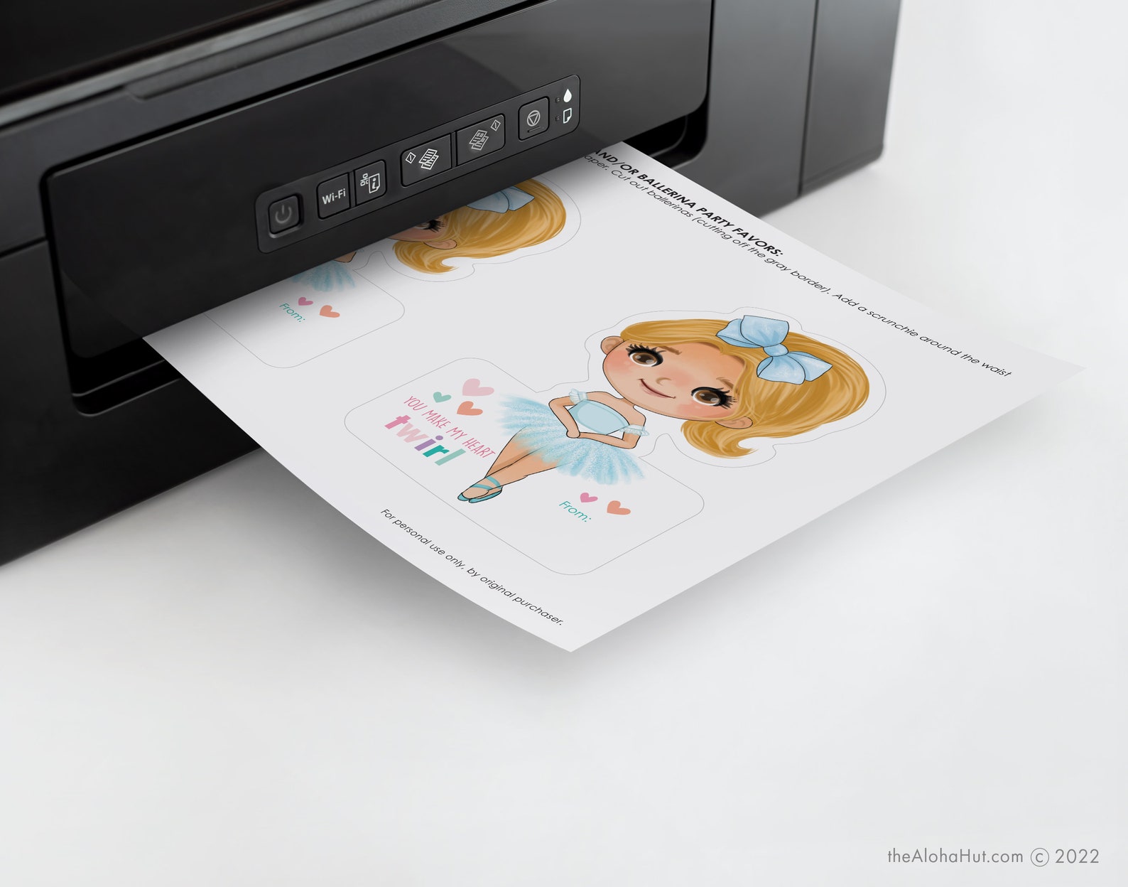 You Make My Heart Twirl PRINTABLE Non-candy VALENTINE Ballerina ...