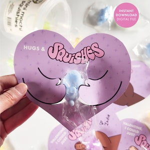 SQUISHY VALENTINE Classroom Gift Kids Party Non Candy Treat Valentine's ...
