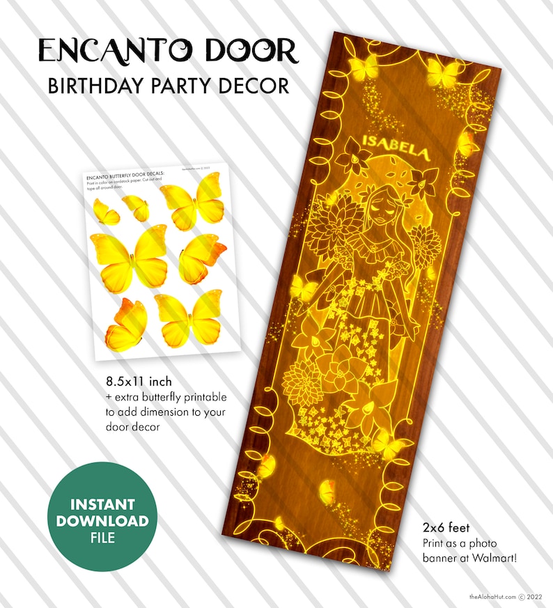 ENCANTO Door Poster ISABELA Door Kids Birthday Party Poster - Etsy