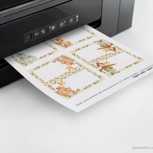 FALL THANKSGIVING Party Food Labels Cards Decorations Decor Food Tents ...