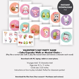 VALENTINE'S DAY Game Classroom Party Cake Walk Cupcake Walk Game Party ...