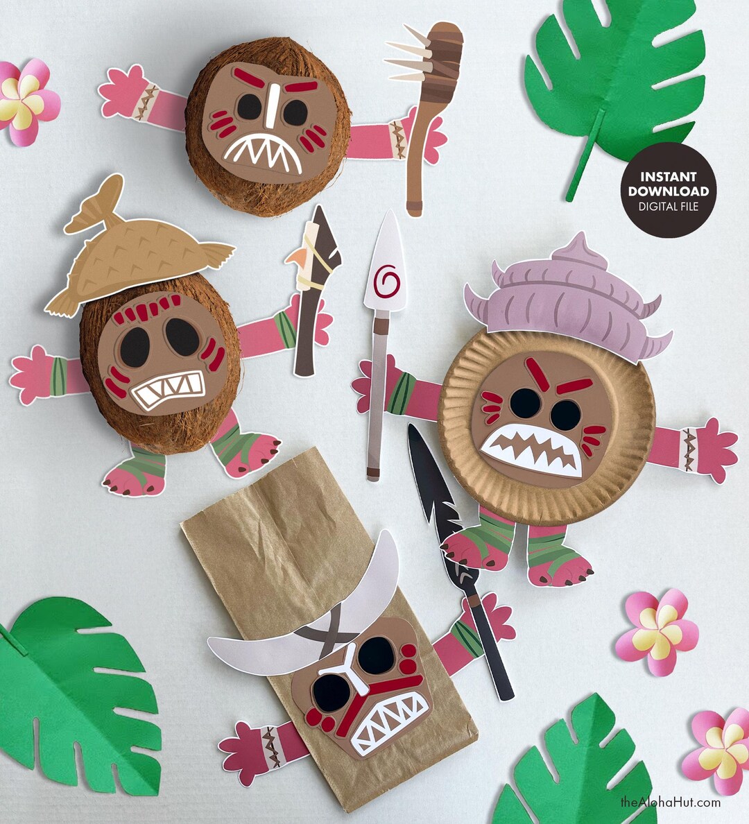 Kakamora Coconut Pirates MOANA Party Activity & Sign Art Kids Birthday ...