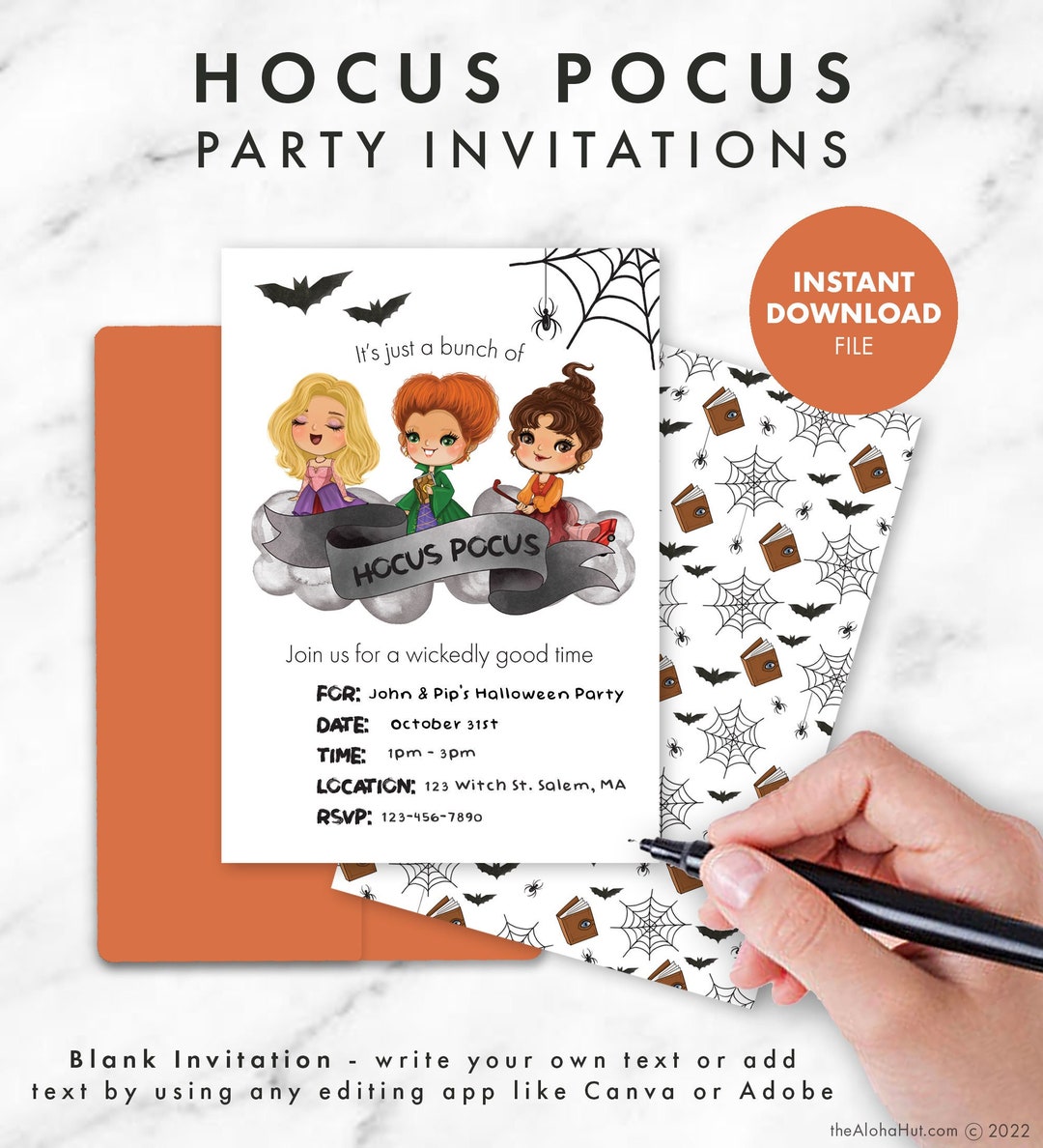 HOCUS POCUS Party Invitations Halloween Birthday Witches Girls Night ...