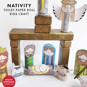 NATIVITY Toilet Paper Roll Craft for Kids Christmas Story Paper Dolls ...
