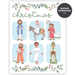 CHRISTMAS NATIVITY Kids Party Don't Eat Pete Game Printable Digital ...