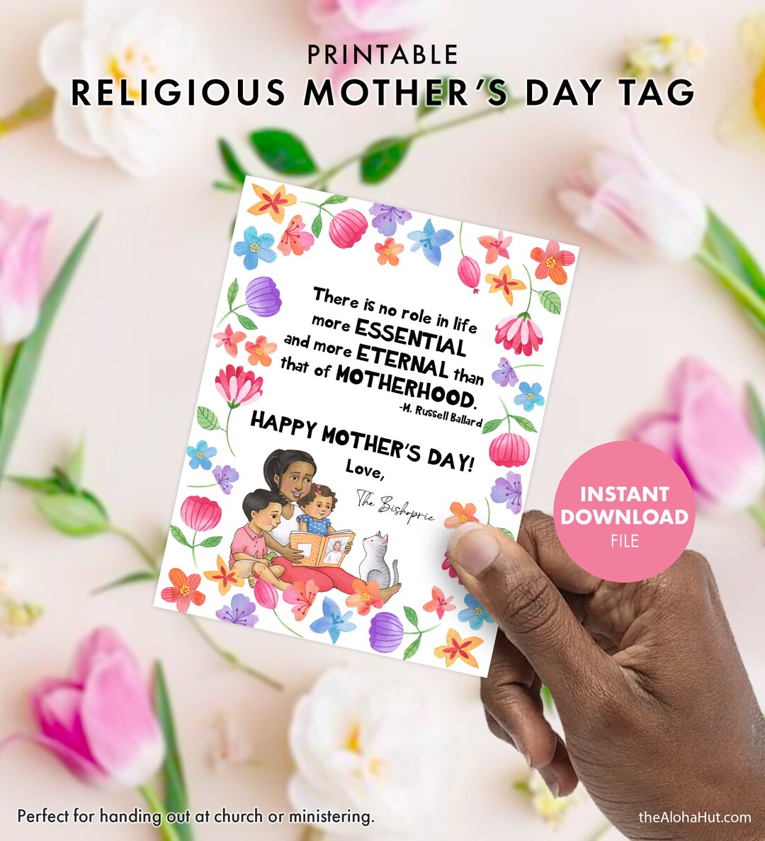 Religious MOTHER'S DAY Tag Quote Handout PRINTABLE Christian Church ...