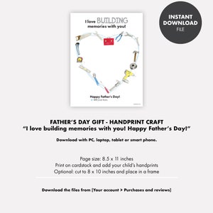 FATHER'S DAY Craft Gift Kids Fingerprint Handprint Footprint Craft Art ...