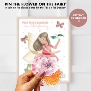 FAIRY Kids Birthday Party Game Pin the Tail Party Games Printable Pin ...