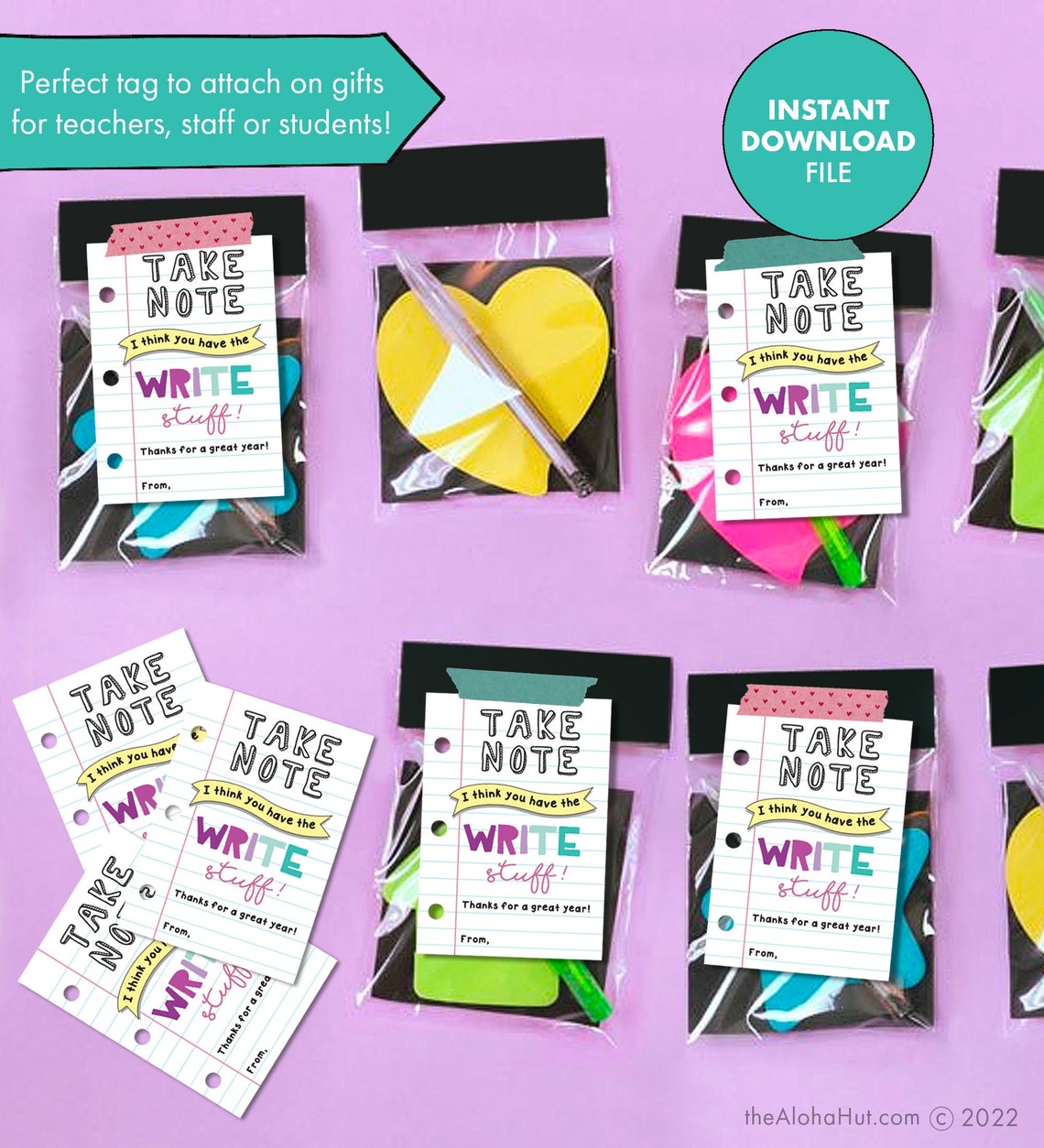 TEACHER APPRECIATION Gift Tag Thank You Teacher Printable | Etsy