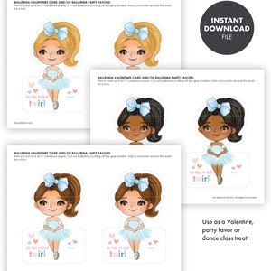 You Make My Heart Twirl PRINTABLE Non-candy VALENTINE Ballerina ...