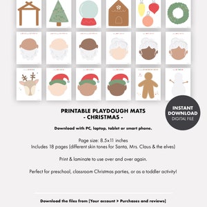 CHRISTMAS PLAYDOUGH MATS Play Doh Playdoh Play Dough Printable ...