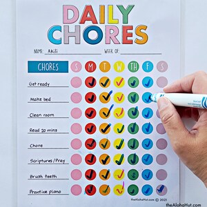 Kids REWARD & CHORE Charts Superhero Princess Elementary Kindergarten ...