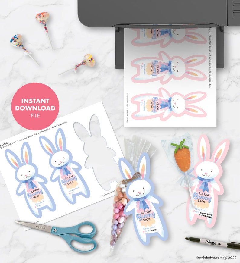 EASTER Treat Tag PRINTABLE for Some Bunny Special Happy - Etsy