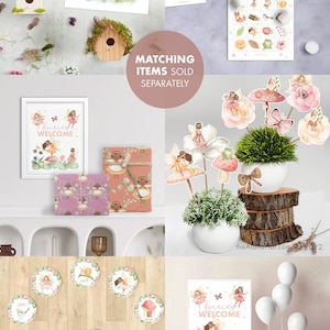 CUSTOM Fairy Garden Kids Birthday Party Sign Door Poster Decoration ...