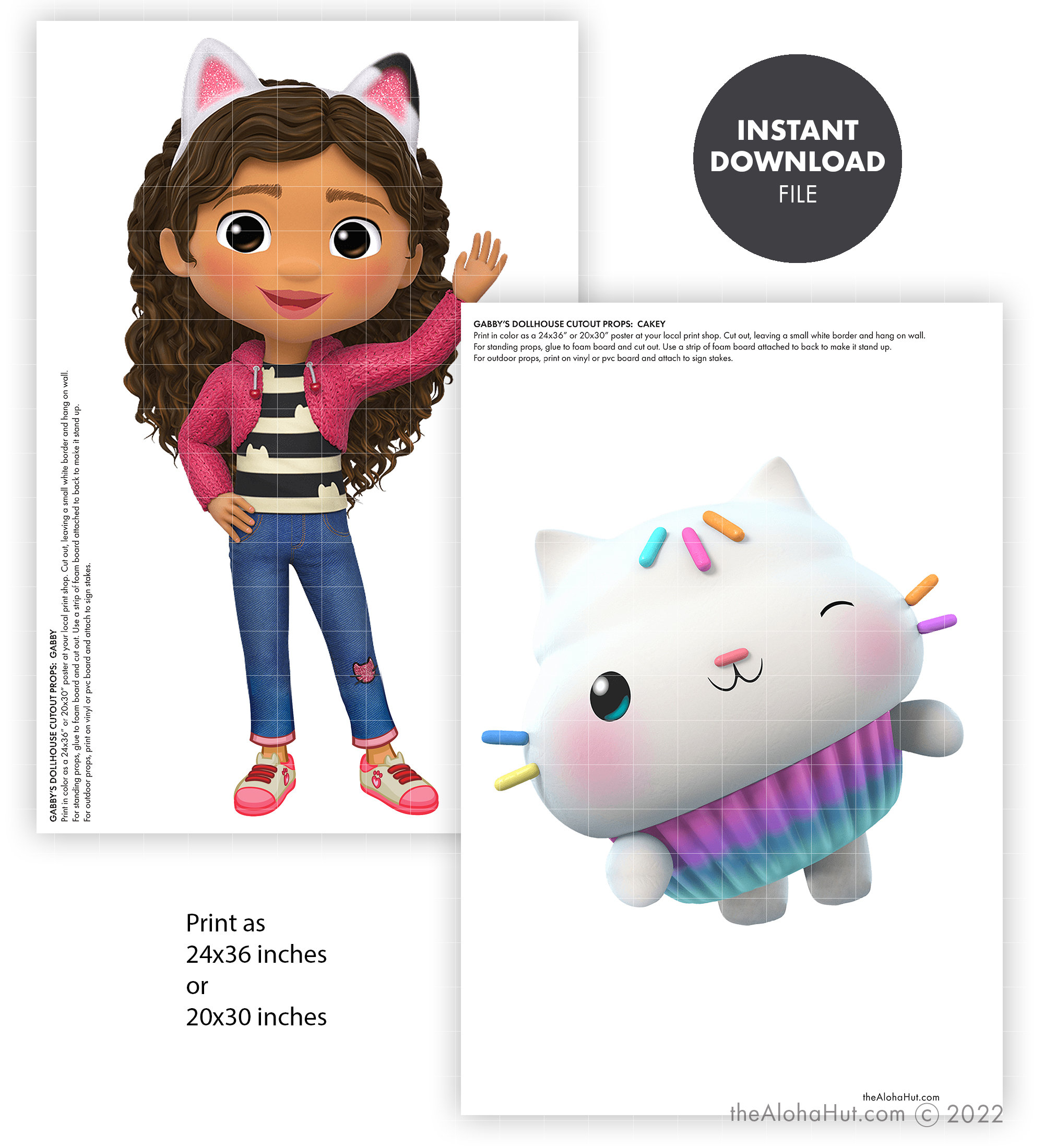 GABBY'S DOLLHOUSE Kids Birthday Party Large Cutout - Etsy México