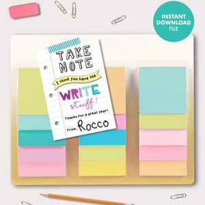 TEACHER APPRECIATION Gift Tag Thank You Teacher Printable Instant ...