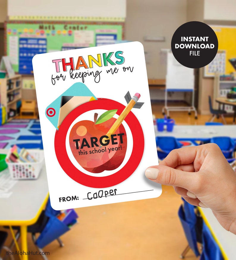 TEACHER APPRECIATION Gift Card Holder Thank You Printable - Etsy