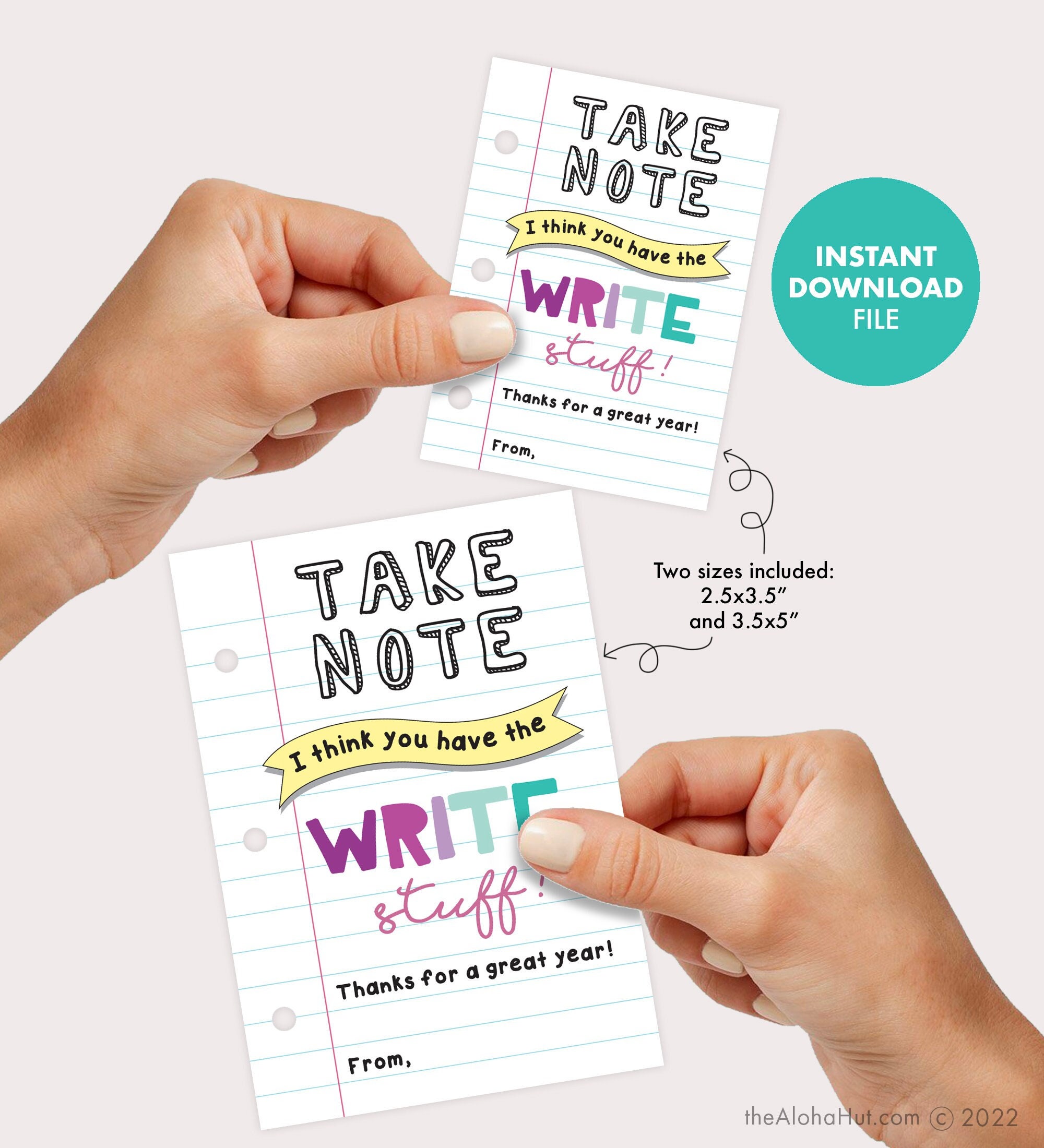 TEACHER APPRECIATION Gift Tag Thank You Teacher Printable | Etsy