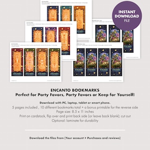 ENCANTO Bookmarks Set of 10 Isabela Mirabel Dolores Bruno Antonio Luisa ...