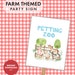 FARM ANIMAL Party Sign Petting Zoo Activity Game Labels Kids Birthday ...