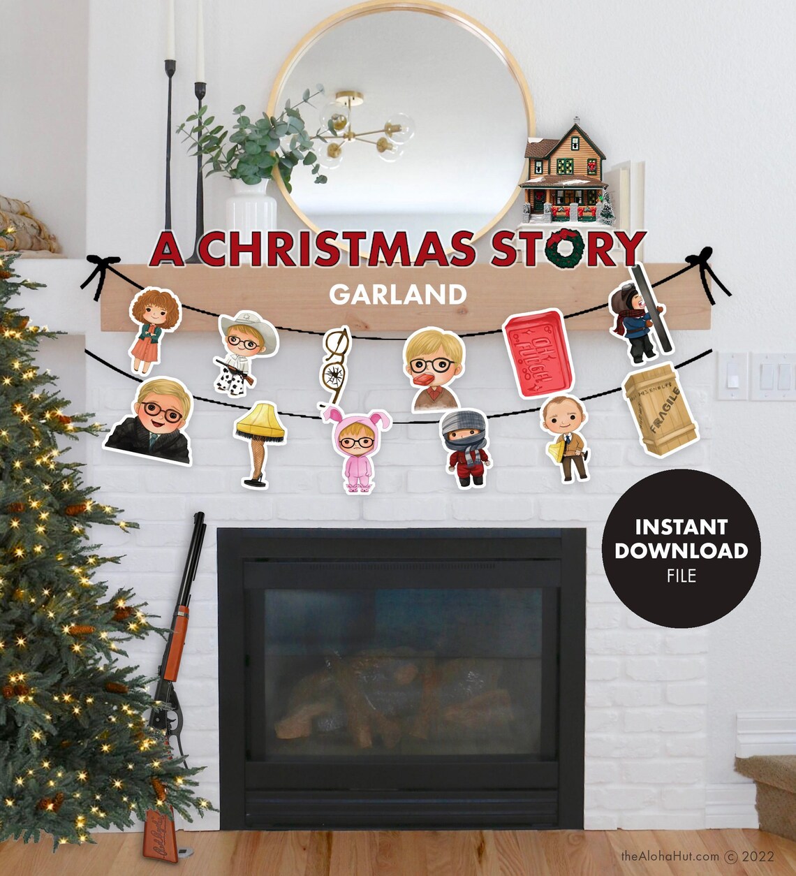 A CHRISTMAS STORY Garland Banner Digital Download Printable - Etsy