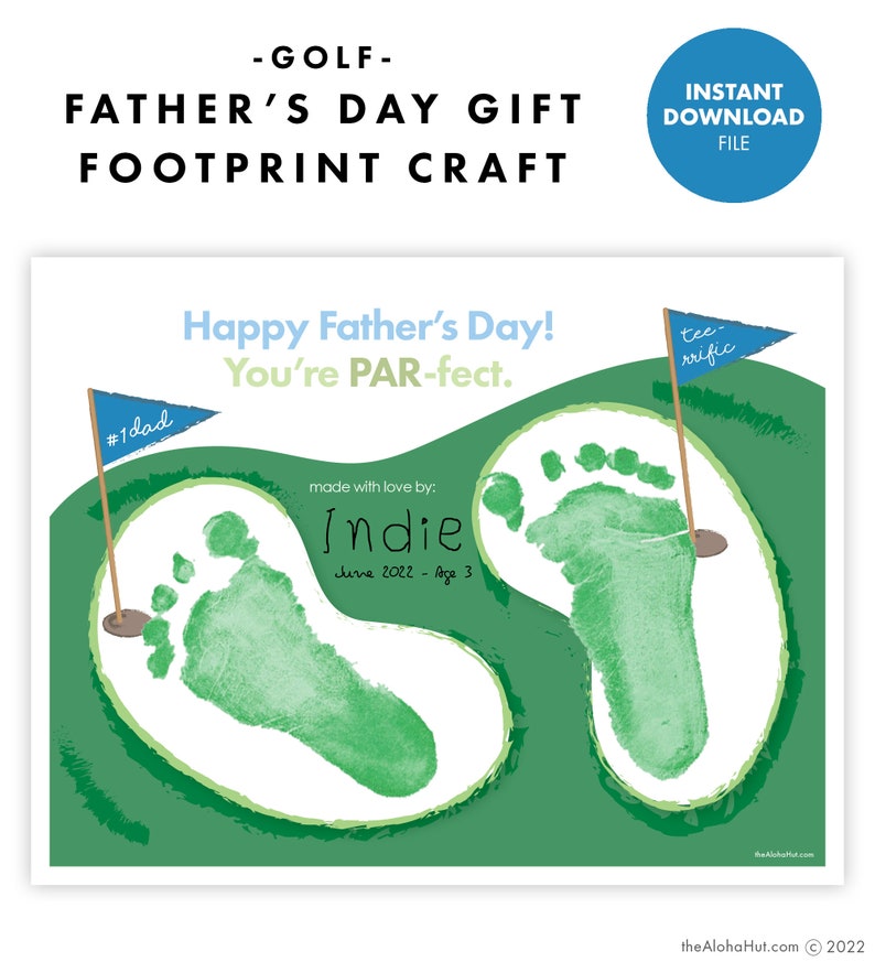 FATHER'S DAY Craft Gift Kids Fingerprint Handprint - Etsy