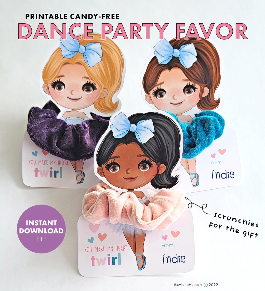 You Make My Heart Twirl PRINTABLE Non-candy PARTY FAVOR Ballerina ...