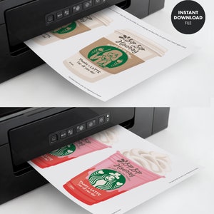 Coffee Drink TEACHER APPRECIATION Gift Card Holder Thank You Printable ...