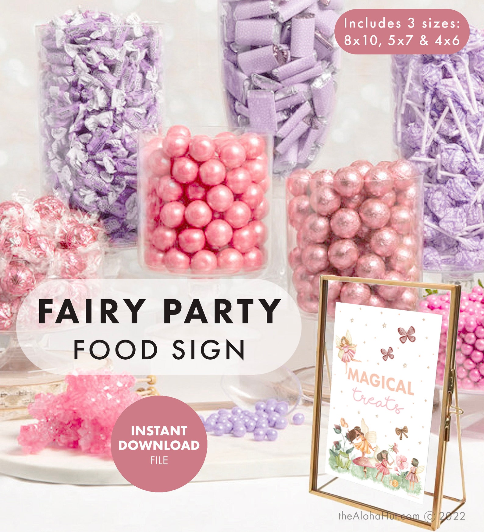 FAIRY Party FOOD SIGN Kids Birthday Party Decorations Decor - Etsy