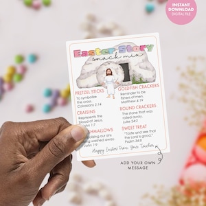 Trail Mix EASTER Story Handout PRINTABLE Religious Christian Church ...