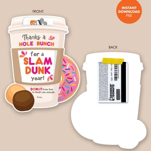 Coffee Donut TEACHER APPRECIATION Gift Card Holder Thank You - Etsy