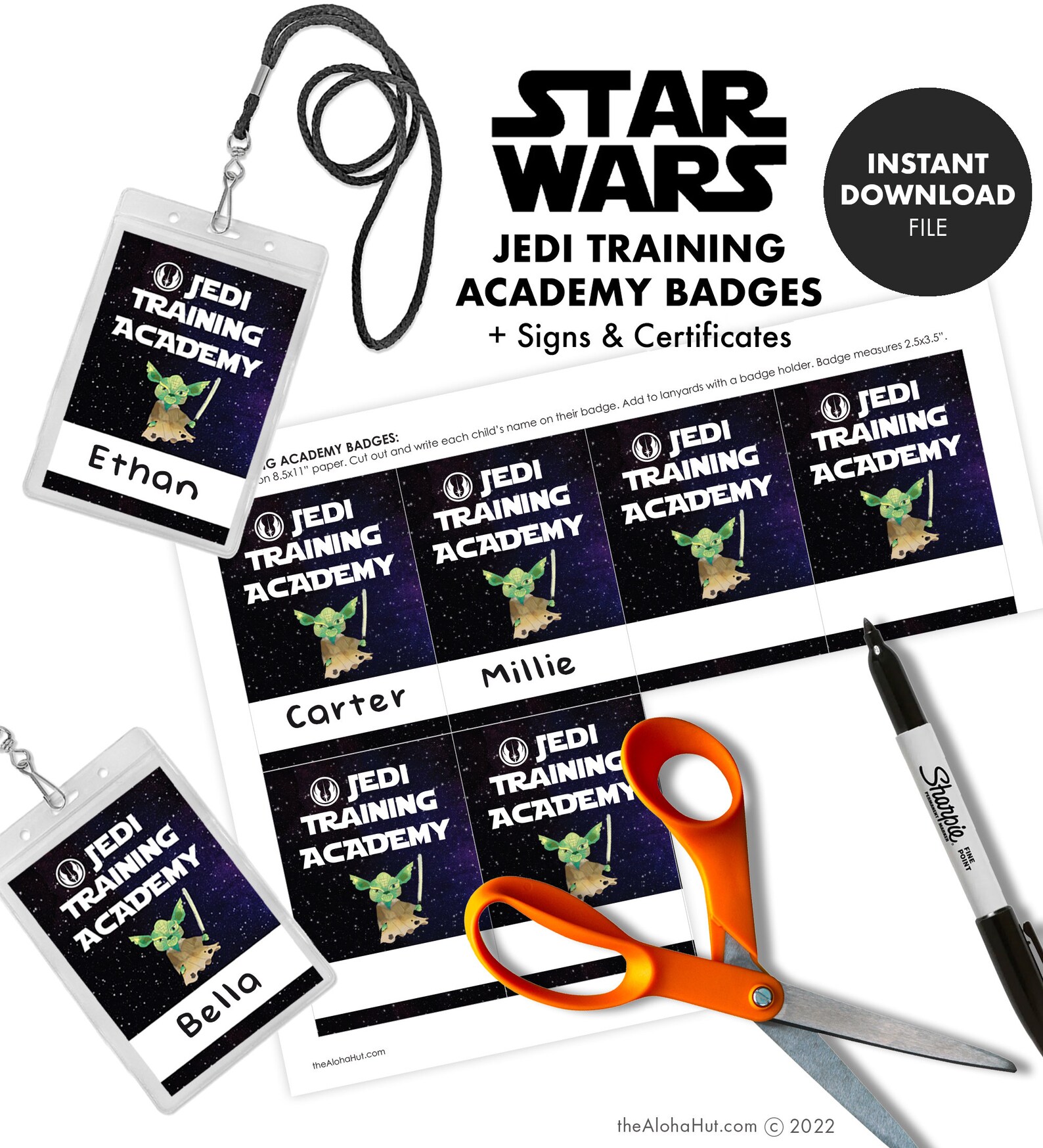 STAR WARS Kids Birthday Party Jedi Training Academy Printables - Etsy