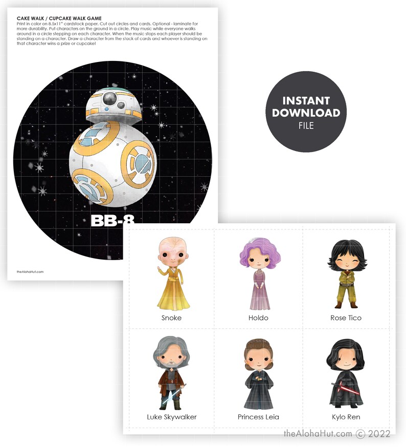 STAR WARS Kids Birthday Party Cake Walk Cupcake Walk Game - Etsy