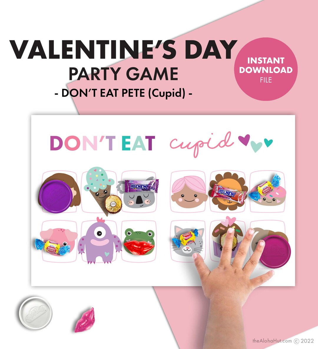 VALENTINE'S DAY Kids Party GAME Don't Eat Pete Instant Download ...