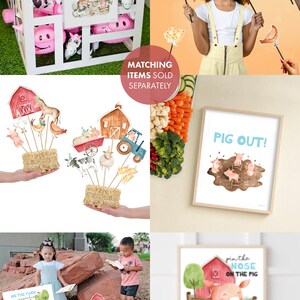 FARM ANIMAL Party Sign Pig Out Food Table Labels Kids Birthday ...