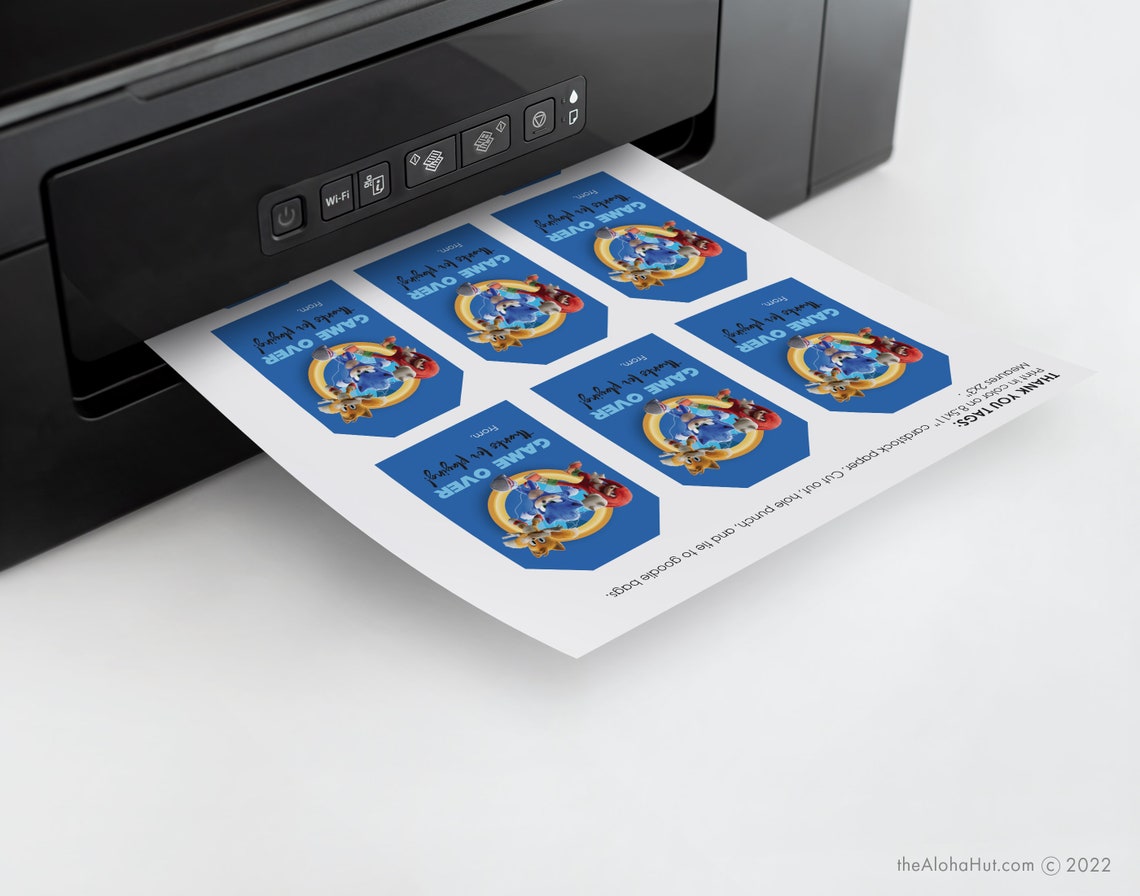 SONIC the Hedgehog Party Favors Kids Birthday Party Tags - Etsy