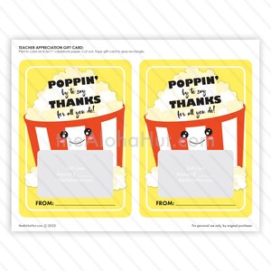 Movie Theater TEACHER APPRECIATION Week Gift Card Holder Thank - Etsy