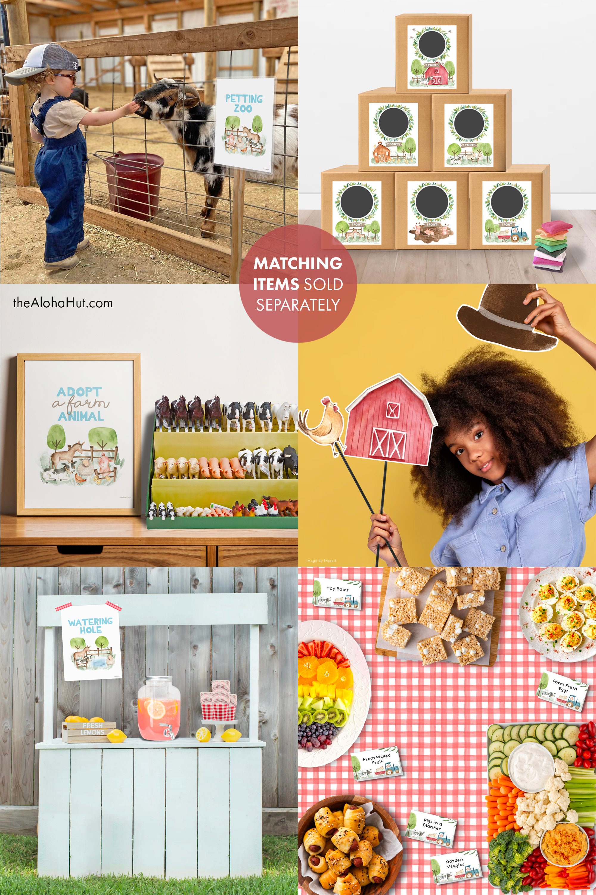 FARM ANIMAL Barnyard Kids Birthday Party Bean Bag Toss Game - Etsy