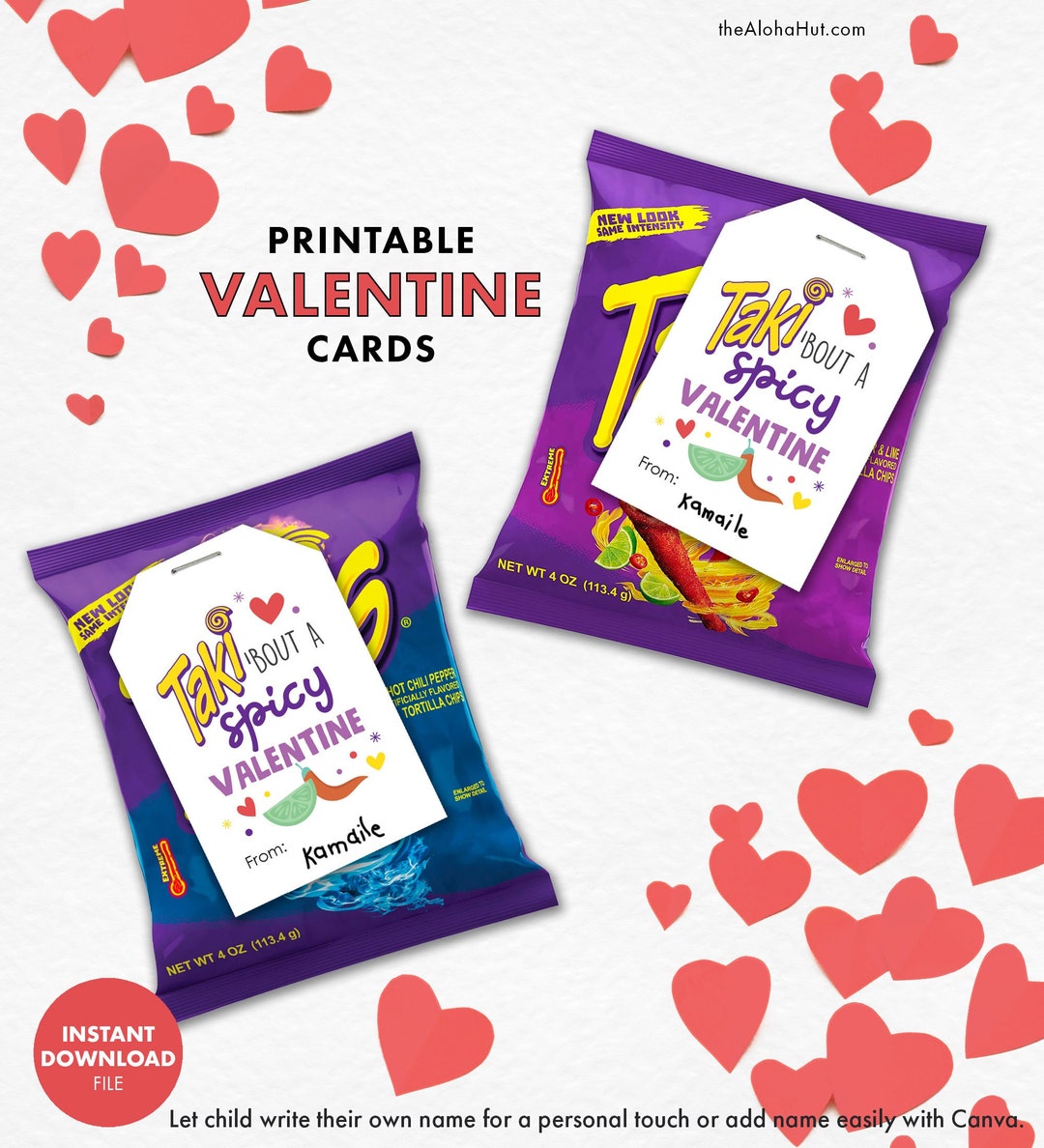 TAKIS VALENTINE Printable Valentine's Day Cards Kids Classroom Party ...
