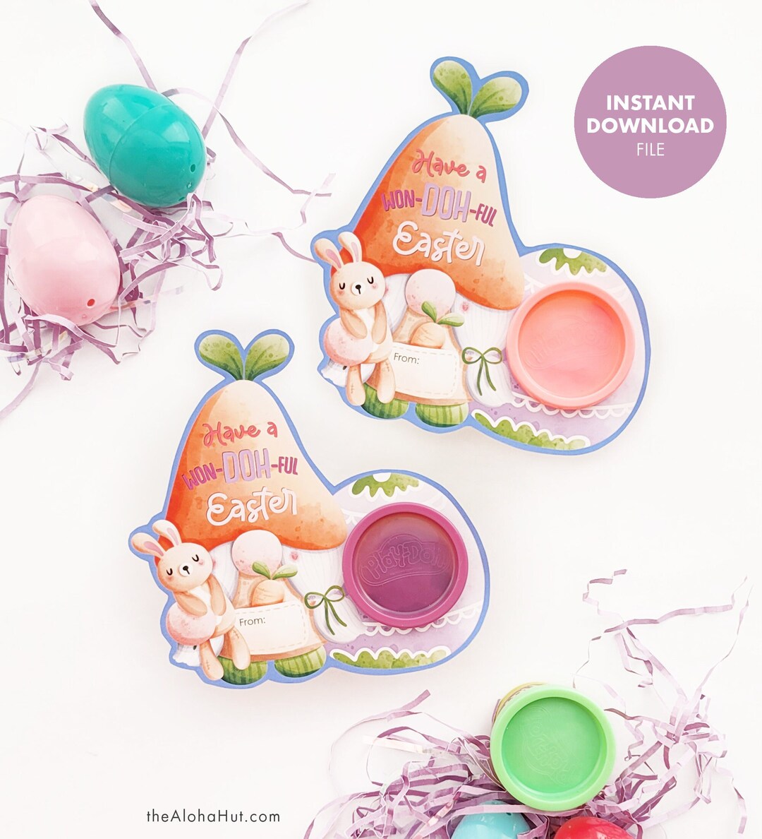 PLAY DOH EASTER Treat Tag Printable Playdough Playdoh Play Dough Happy ...