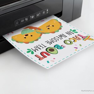 Taco TEACHER APPRECIATION Sign Poster Thank You Staff Printable Instant ...