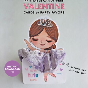 You Are Tutu Sweet PRINTABLE Non-candy VALENTINE Ballerina Valentine's ...