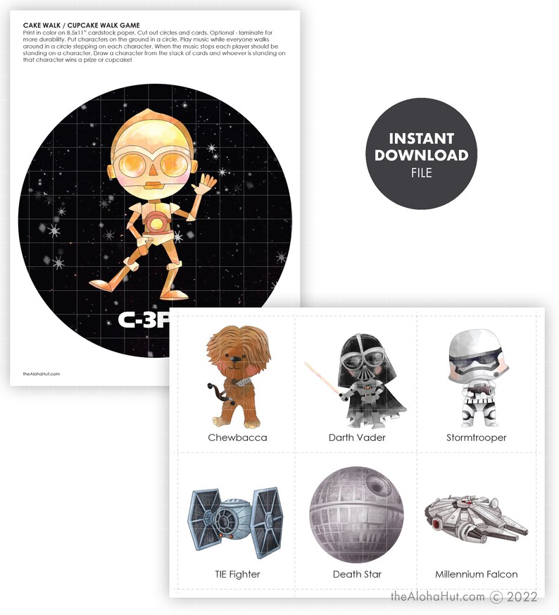 STAR WARS Kids Birthday Party Cake Walk Cupcake Walk Game - Etsy