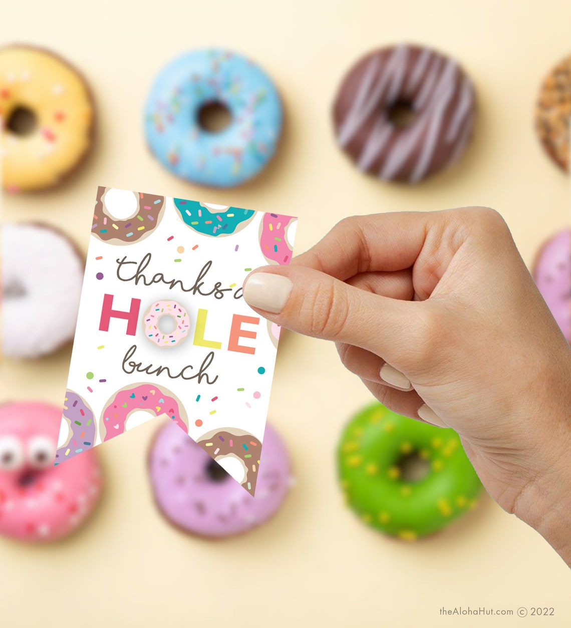 Donut THANK YOU Tags 'thanks a Hole Bunch' Teacher - Etsy