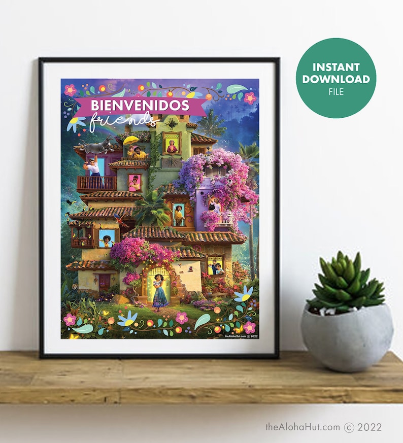 ENCANTO Welcome Sign Kids Birthday Party Door Sign Party | Etsy