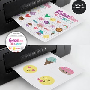 VALENTINE'S DAY Bingo Game Kids Party Classroom Toddler Preschool ...