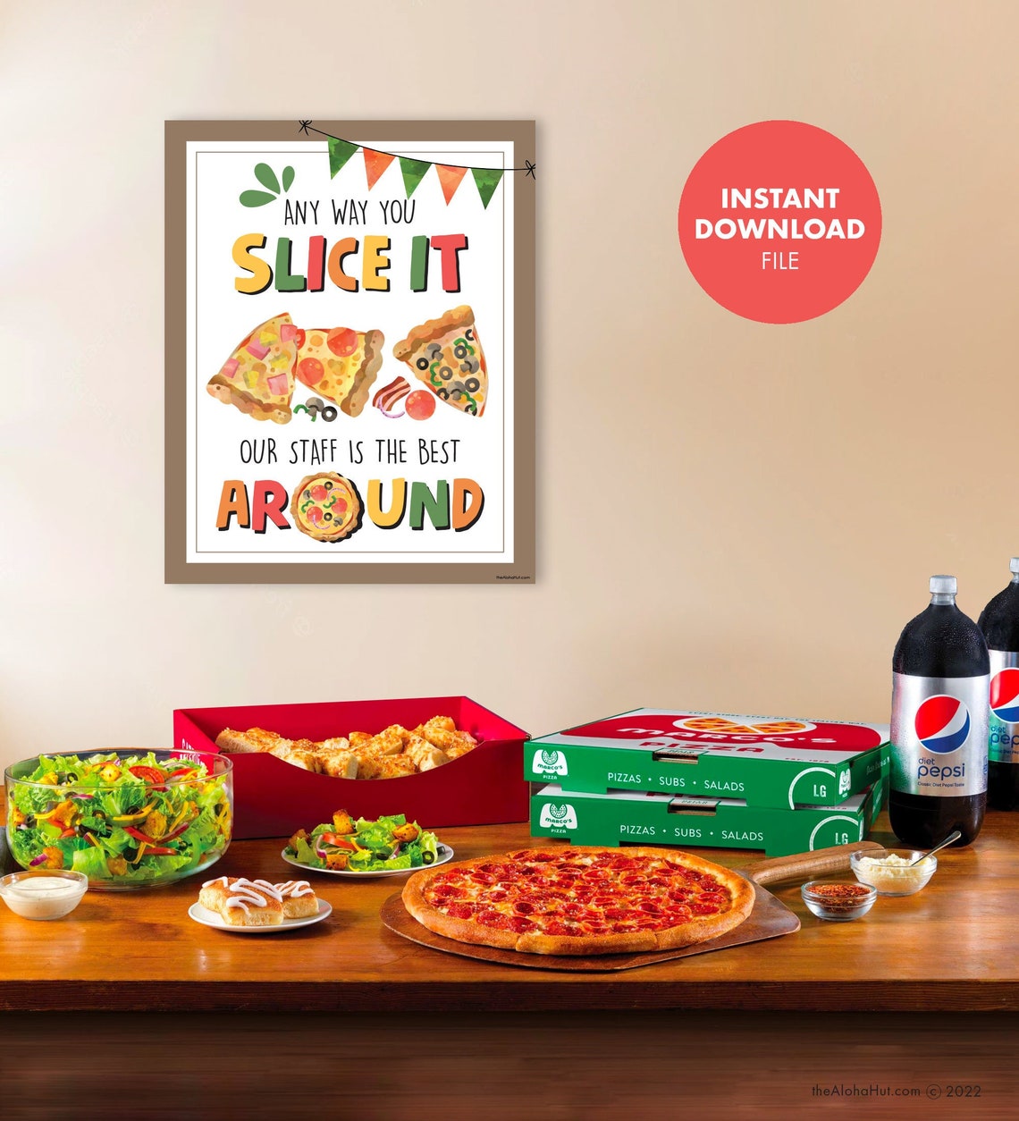 Pizza TEACHER APPRECIATION Poster Party Staff Appreciation - Etsy