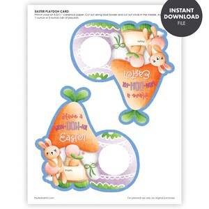 PLAY DOH EASTER Treat Tag Printable Playdough Playdoh Play Dough Happy ...