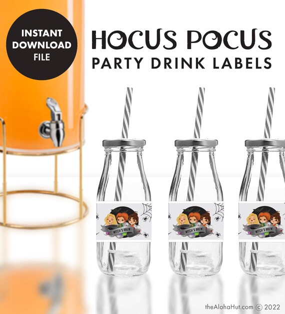 HOCUS POCUS Halloween Drink Labels Kids Party Decorations - Etsy Ireland